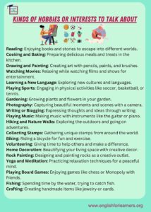 Talking About Hobbies & Interests IELTS / Duolingo