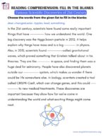 Fill In The Blanks Exercise Famous Scientific Discoveries