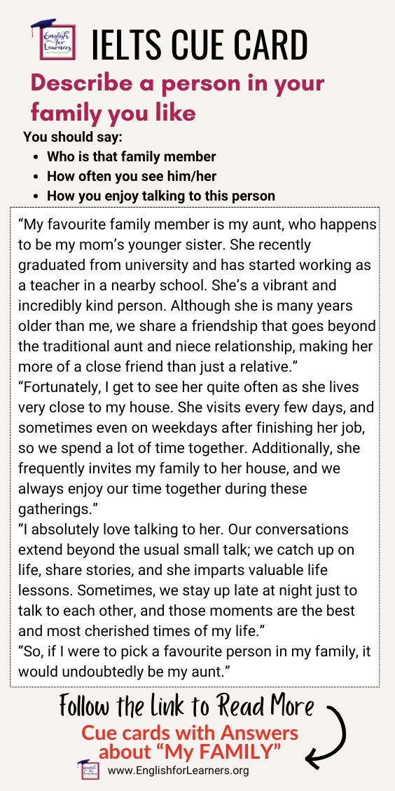 How Can I Describe My Family In IELTS Speaking? | IELTS Cue Cards ...