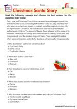 Santa Reading Comprehension: Christmas Santa Story
